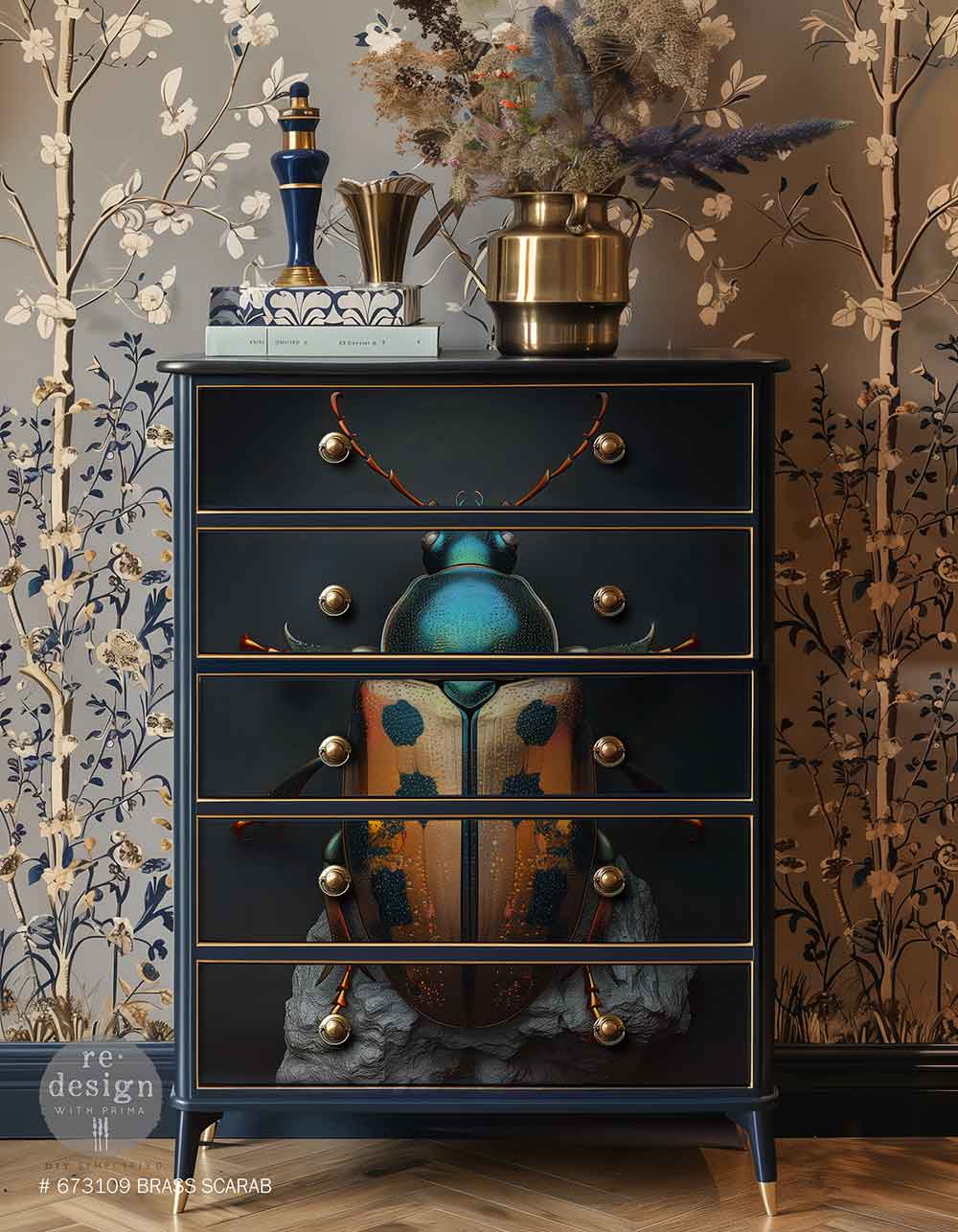Redesign A1 Decoupage Fiber - Brass Scarab - 1 sheet, A1 size – Rescue ...