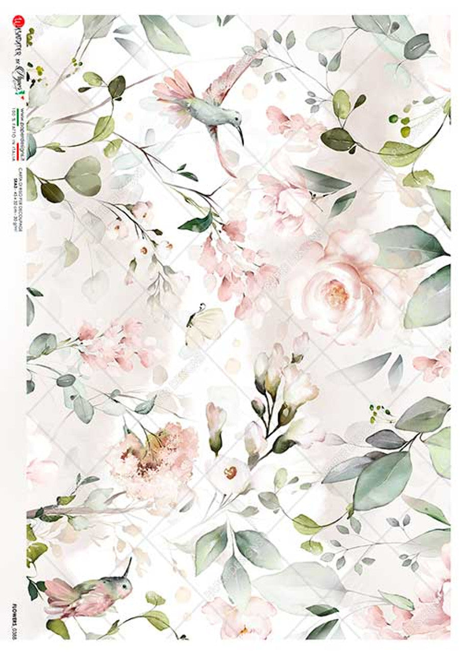 Paper Designs Watercolor Soft Pink Roses – Rescue Recycle Reuse